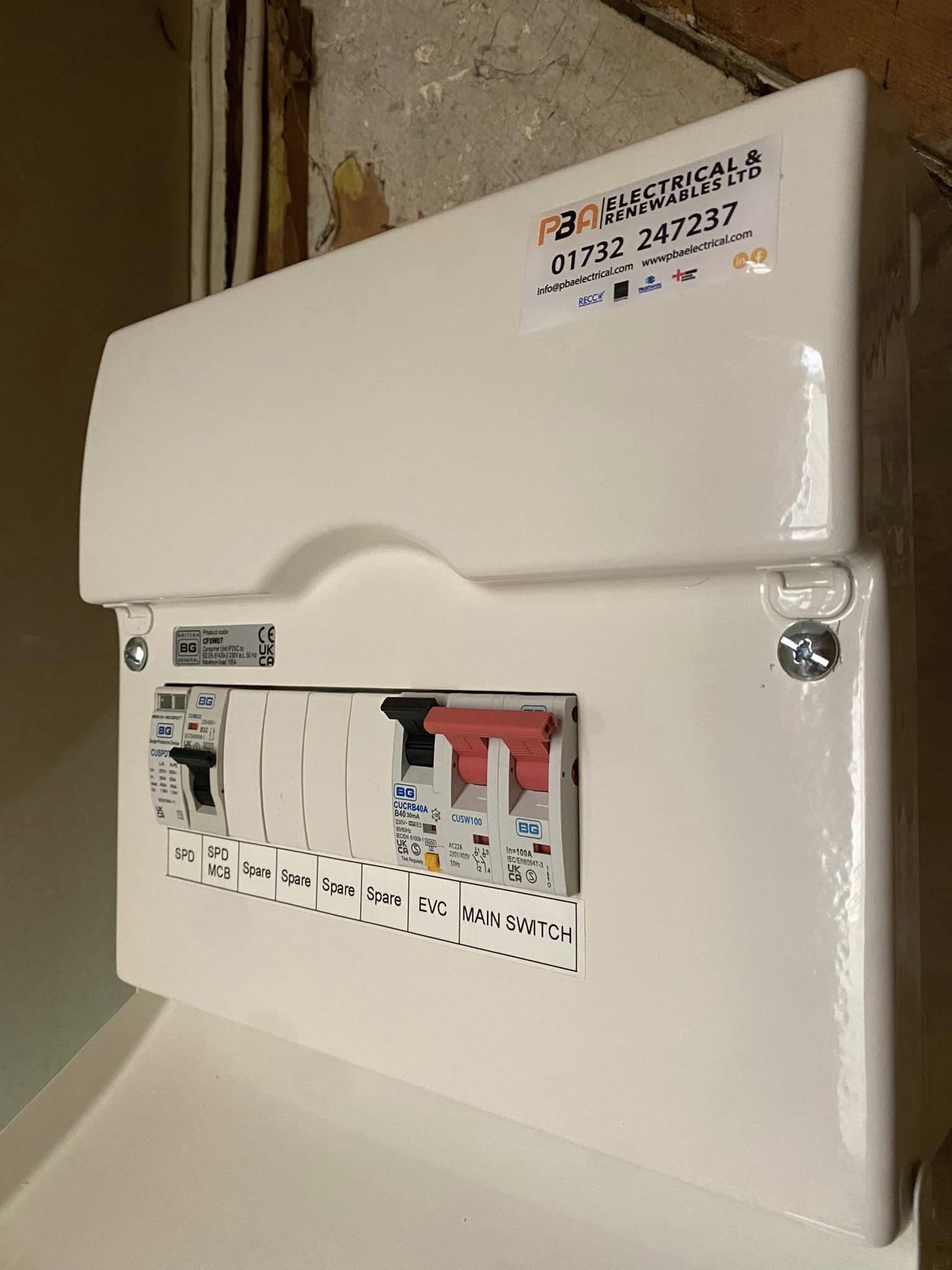 Consumer Unit upgrades Electrician | PBA Electrical & Renewables Ltd